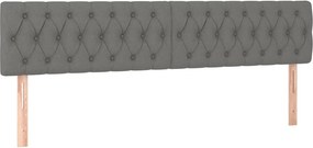 Box spring postel s matrací tmavě šedá 200x200 cm textil 3140882