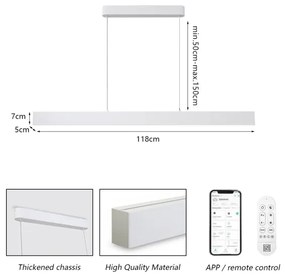 Brilagi - LED Stmívatelný lustr SLEEKLINE SMART LED/40W/230V Wi-Fi Tuya bílá+DO