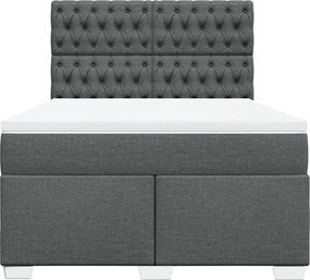 Box spring postel s matrací tmavě šedá 160x200 cm textil 3290547
