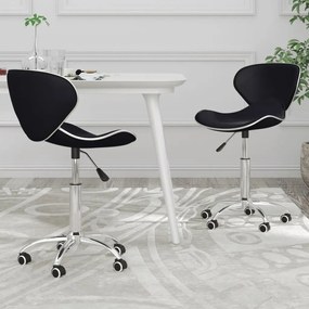 vidaXL Otočné jídelní židle 2 ks umělá kůže [335143] Barva: Černá