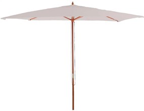 Slunečník Florida Ø 3m - polyester/dřevo - krém