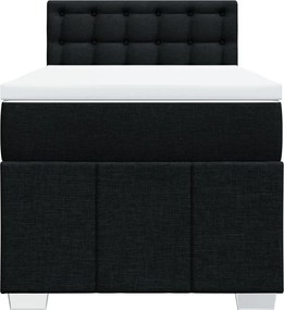 Box spring postel s matrací černá 100 x 200 cm textil 3286995