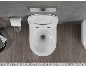 Mexen Rico, závěsná WC mísa 490x360x370 mm, Rimless Tornádo, bílá lesklá, 3372XX00T