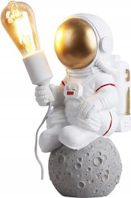 Dětská noční lampa Amstrong ABR-KARD6 astronaut Abruzzo bílá šedá