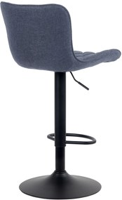 Barové židle Millom - 2 ks - látkové čalounění | modré