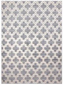 Dywany Łuszczów, Kusový koberec Core W6764 Trellis grey/cream, 80x150, šedá, chodba / předsíň