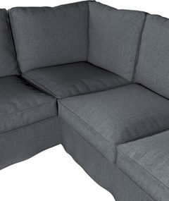 Potah na pohovku IKEA  Ektorp rohová barva šedá látka pletený vzor