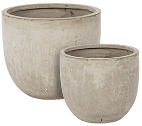BIZZOTTO set 2 nízkých květináčů SAND světlá 0790566
