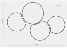 Dětské stropní svítidlo MONA KIDS 4xE27/15W/230V