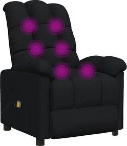 Masážní křeslo černé textil 289808
