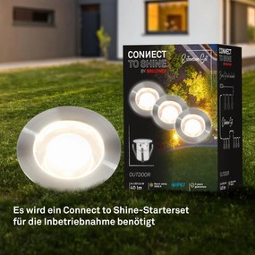 BRI 3913032 CONNECT TO SHINE prodlužovací sada Kebony 3ks LED zapuštěných svítidel do země, IP67 - BRILONER