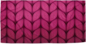 Sablio Ručník Pletení ve fuchsiové barvě - 50x100 cm