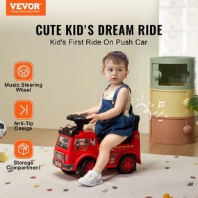 Ride On Automobil Chlapecký Dívčí kočárek pro batolata 1-3 roky červený