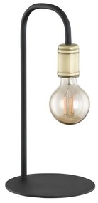TK LIGHTING Stolní lampa - RETRO 3023, Ø 17 cm, 230V/15W/1xE27, černá/zlatá