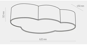 Dětské stropní svítidlo CLOUD 4xE27/15W/230V bílá