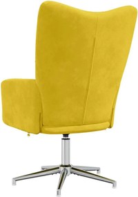 Relaxační křeslo hořčicově žluté samet 328124