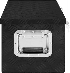 Úložný box černý 70 x 31 x 27 cm hliník 152251