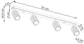 Brilagi - Bodové svítidlo CRESTO 4xGU10/10W/230V krémová