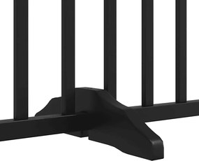 Zábrana pro psy s dvířky skládací 6 panelů černá 480 cm topol 3155741