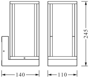 Ledvance - Venkovní nástěnné svítidlo FRAME 1xE27/60W/230V IP44
