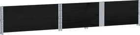 Zahradní truhlík černý 150 x 100 cm masivní borové dřevo 3295416