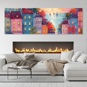 Obraz na plátně - Dobré ráno Livorno FeelHappy.cz Velikost obrazu: 180 x 60 cm