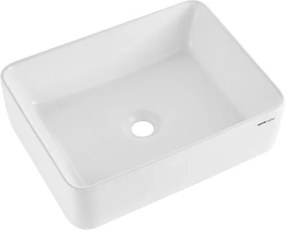 Moderní keramické umyvadlo 48,3 × 37,3 cm Koupelnová mísa na umyvadlo Bílá