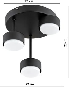 Brilagi - LED Přisazený lustr MONO 3xGX53/30W/230V černá