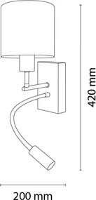 Brilagi - LED Flex. lampa BOBO WOOD 1xE27/25W/230V + LED/3W dub/bílá/zvířátka