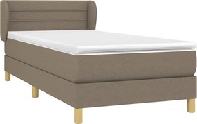 Box spring postel s matrací taupe 90x200 cm textil 3126857