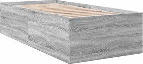Rám postele šedý sonoma 90 x 190 cm kompozitní dřevo 3280977