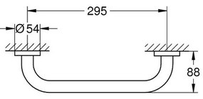 Grohe Essentials Vanové madlo, Supersteel 40421DC1