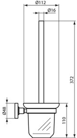 Ideal Standard IOM Kartáč na WC, satin sklo A9119AA