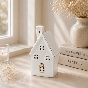 Porcelánový svícen Chaloupka 17 cm