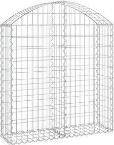 Klenutý gabionový koš 100 x 30 x 100/120 cm pozinkované železo 153425