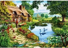 BLUEBIRD Puzzle Chata u jezera / 500 dílků / 47,8 x 34,2 cm