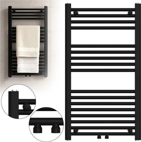 BPS-koupelny Koupelnový radiátor HYD-COR-BL-2 50x90 cm, černý