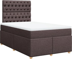 Box spring postel s matrací tmavě hnědá 120x200 cm textil 3291257