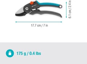 © 2026 GARDENA Zahradní nůžky PremiumCut pro suché dřevo, kovadlinka Cut, průměr větve 20 mm