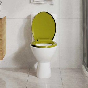 WC sedátko s pomalým sklápěním zelené oválné 145824