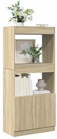 Skříň highboard dub sonoma 63 x 33 x 140 cm kompozitní dřevo