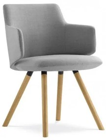 LD seating Designové křeslo MELODY MEETING 360-D Barva podnože dřevěná podnož - moření H-12 - dub GALERIE - Čalounění LD seating KŮŽE 6 / Kůže 2021