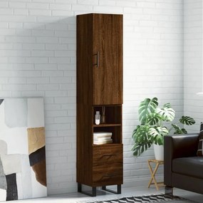 vidaXL Skříň highboard 34,5 x 34 x 180 cm kompozitní dřevo [3198939] Barva: Bílá