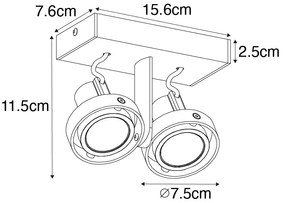 Moderní bodové světlo černé 2-světlo - Master 50