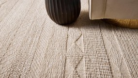 Diamond Carpets India, Ručně vázaný kusový koberec Grandeur DESP P54/2 Dune White, 140x200, béžová, chodba / předsíň