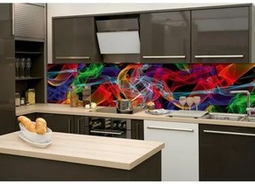 DIMEX | Fototapeta do kuchyně Barevné linky KI-260-018 | 260 x 60 cm | vícebarevná