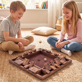 Costway Hra Shut The Box pro hráče 2-4 kostky hra s kostkami 2 a robustní hra