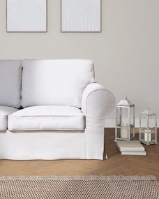 Potah na pohovku IKEA Ektorp 2-místná rozkládací  NOVÝ MODEL 2012 barva šedá látka pletený vzor