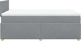 Box spring postel s matrací světle šedá 120x190 cm textil 3288912