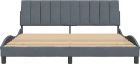 Rám postele bez matrace Hanko tmavě šedý 180 x 200 cm samet 3207862
